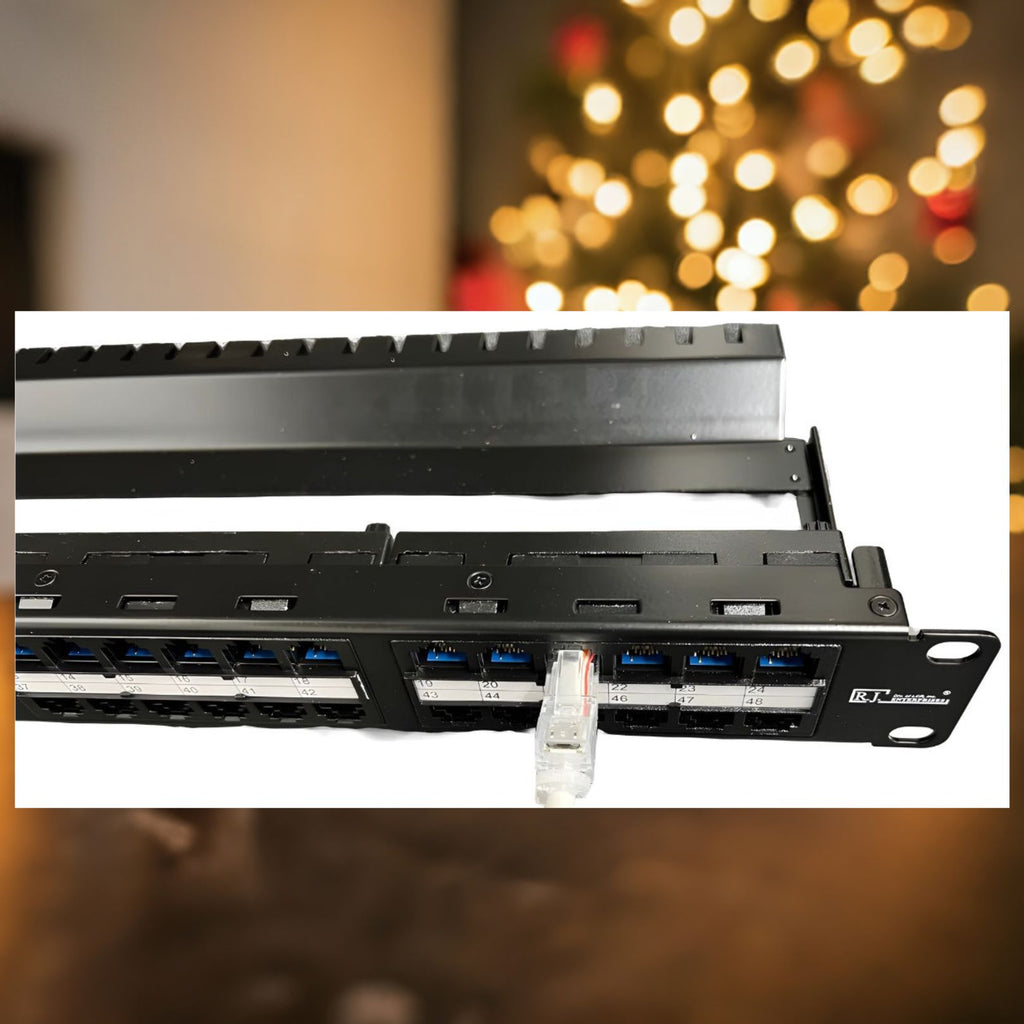 R.J. Enterprises - HDPP-48-C6 High Density Patch Panel, 10 Gb, Cat6, T