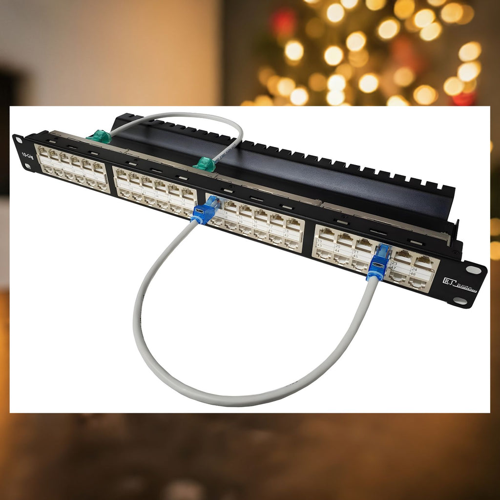 R.J. Enterprises® HDPP-48S-C6A | Shielded High Density Patch Panel ...